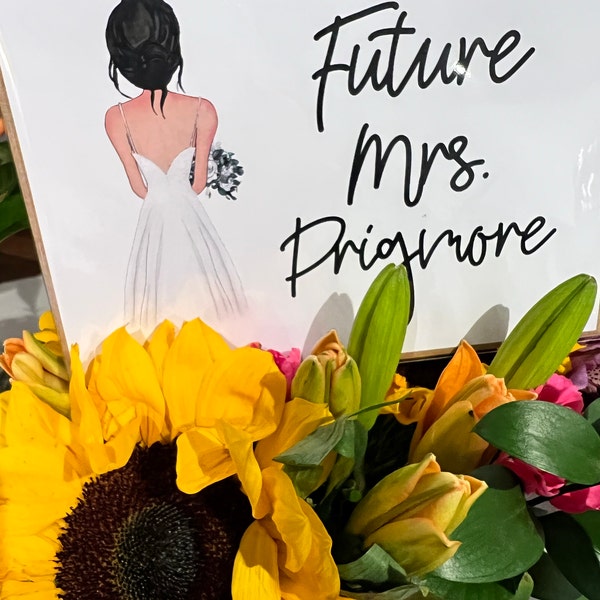 Future Mrs. | Custom Engagement Card | Personalized Wedding Stationery ...