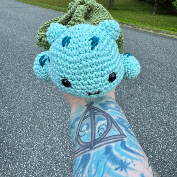 Crochet Pokemon Inspired Onion Frog Amigurumi Pattern: Fun Pouch PDF - Etsy