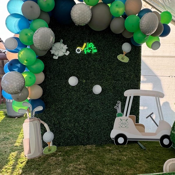 Personalized Large Golf Cart Props Decor, Hole in One Birthday Party ...