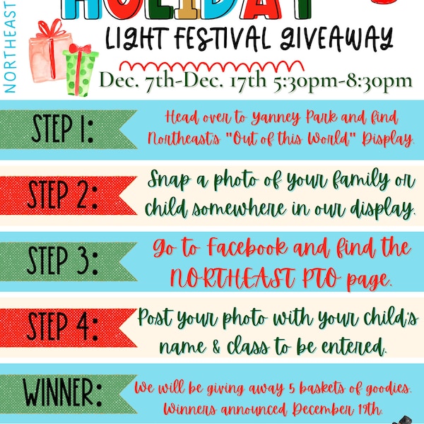 Christmas Spirit Week School Flyer. Holiday Spirit Week PTO Flyer ...