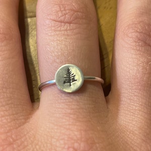 Evergreen Tree Ring, Northwoods Pine Tree Ring, Pine Tree Ring, Tree ...