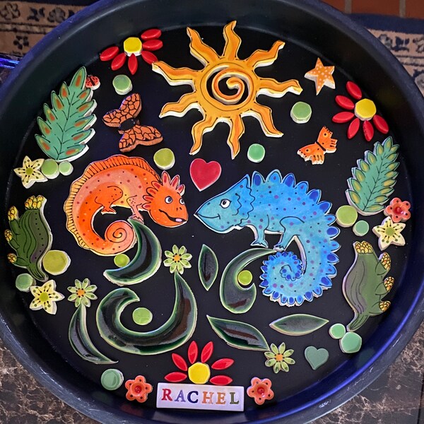 Handmade Ceramic Topiary Tree Mosaic Tiles, Decorative Tiles, Craft ...