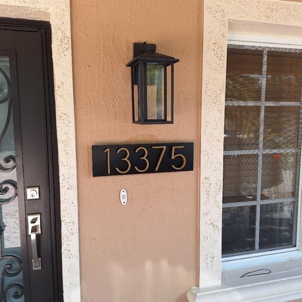 Outdoor Metal House Number | Metal House Sign Plaque | Metal House ...