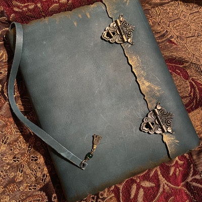 Antique Leather Softbook Spellbook Handmade. - Etsy