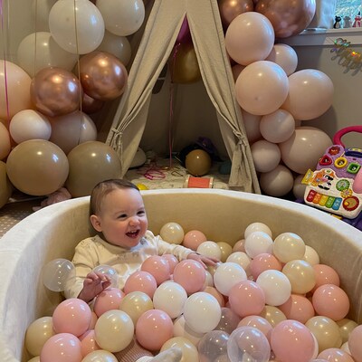 Ball Pit 200 Balls Included Cotton Velvet Ecru, Light Beige, Creme - Etsy