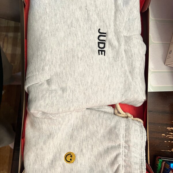 Sweatpants Embroidery Add-on - Etsy