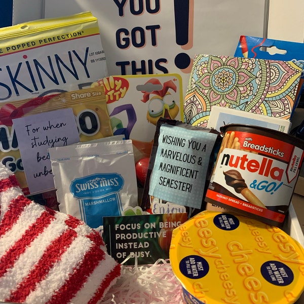 Personalized College Student Care Package | Perfect Gift for Finals! - Etsy