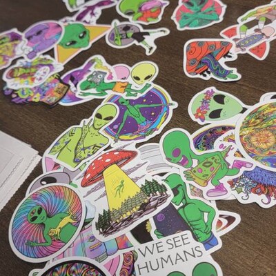 Psychedelic Trippy Sticker Pack - Etsy