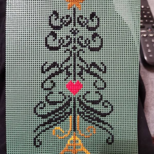 Custom Family Christmas Name Trees: Cross Stitch, Personalized Cross Stitch Pattern Design ...