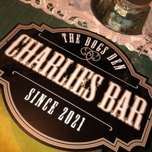 Personalised Pub Shed Hanging Swing Sign With Bracket Garden | Etsy