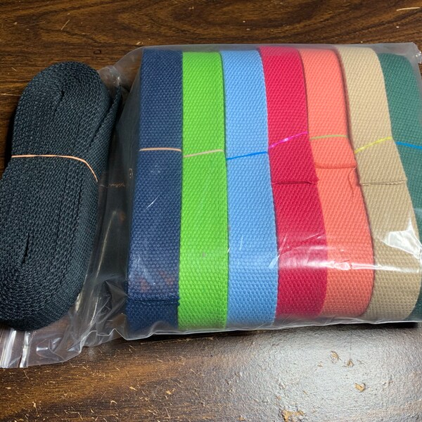 1 Inch Wide Cotton Webbing 25mm Colored Webbing by the Yard - Etsy