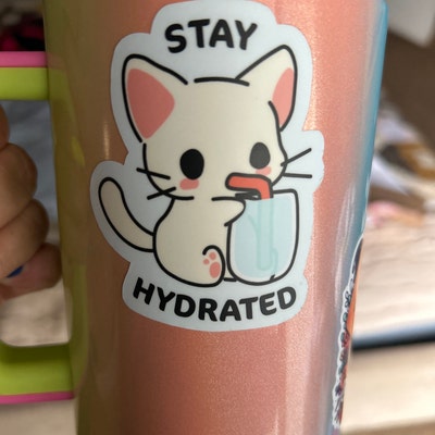 Stay Hydrated Matte Vinyl Sticker, Water Bottle Sticker, Car Decal ...