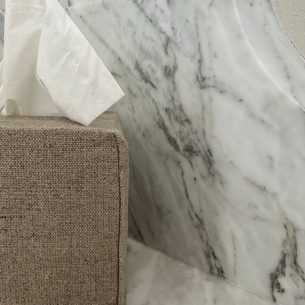 Linen Tissue Box Cover 100% Woven Linen With Cotton Muslin Lining ...