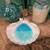 Ocean Resin Calico Scallop Shell Ornament Waves Beach Epoxy Handmade ...