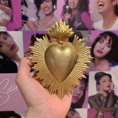 Sacred Heart Milagro Heart Gilded Gold Heart Box Catholic - Etsy