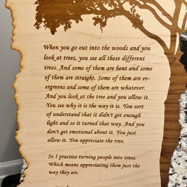 Engraved Maple Poem - Custom Love Letter - Personalized Wood Plaque ...