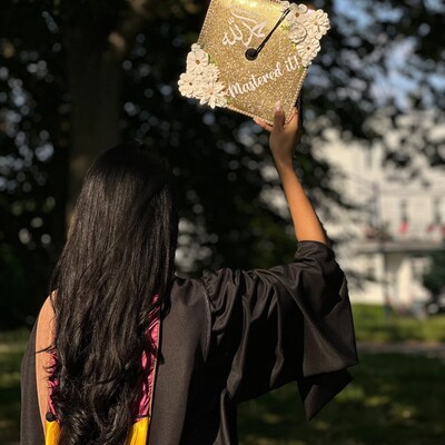 Custom Islamic Graduation Cap Hand Painted Cap 3D Highschool, College ...