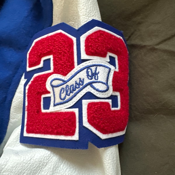 3" Chenille Varsity Letterman "class Of" Number - Etsy