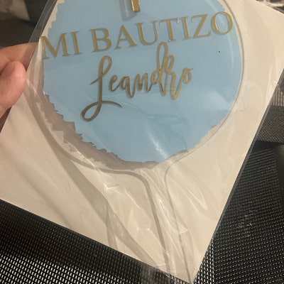 First Communion Cake Topper, Dedication Cake Topper, Custom Acrylic ...