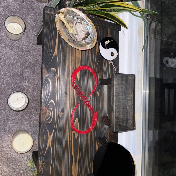 Infinity Pedestal Altar Table With Shelf - Etsy