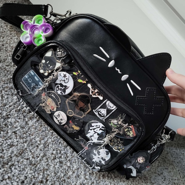 Crossbody Ita Bag, Pin Display Bag, Itabag, Window Bag, Pin Cross Body ...