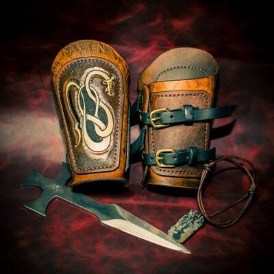 Leather Demi Gauntlet Pattern / Viking Knotwork / SCA / LARP - Etsy