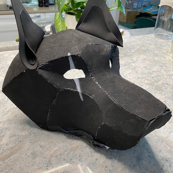 Wolf Therian Mask **digital Pattern** for EVA Foam With Video Tutorial ...