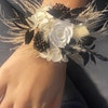 White Mini Rose Wrist Corsage Wedding Flower Matching Buttonhole Dry ...