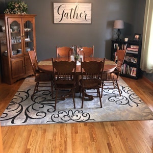 Large Dining Room Decor Framed Gather Sign Wood Sign Farmhouse Gather ...