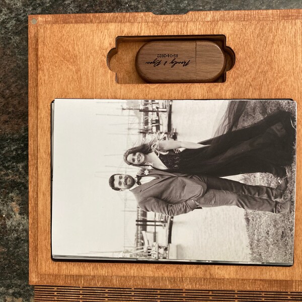 Wooden Photo Box 4x6(15x10) Wedding Box With USB 3.0 | Personalized Box ...