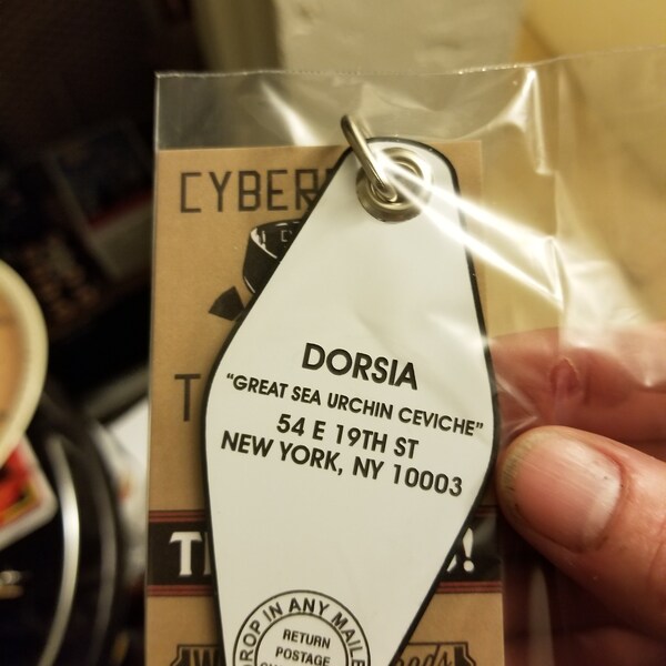 Dorsia Restaurant Keychain, Vintage Motel Style Keychain. Patrick ...