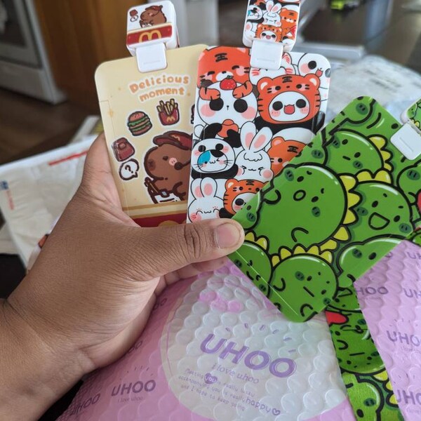 Cute Cartoon Pattern ID Card Holder & Lanyard, Badge Holder, Stylish ID ...