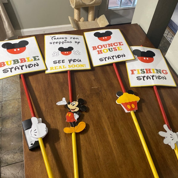Printable Baby MICKEY MOUSE Diaper Raffle Kit. Baby Shower Diaper ...