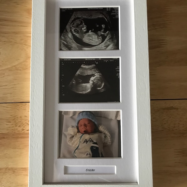 Baby Scan Photo Frame - Multi Aperture Frame for Three Scan Sized ...