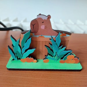 Capybara Spa Onsen Desk Companion Cute Capybaras Gift Kawaii Desk Toy ...