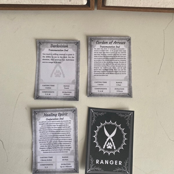 DRUID BUNDLE | Dnd Druid Pack | Druid Spell Cards | Wild Shape ...