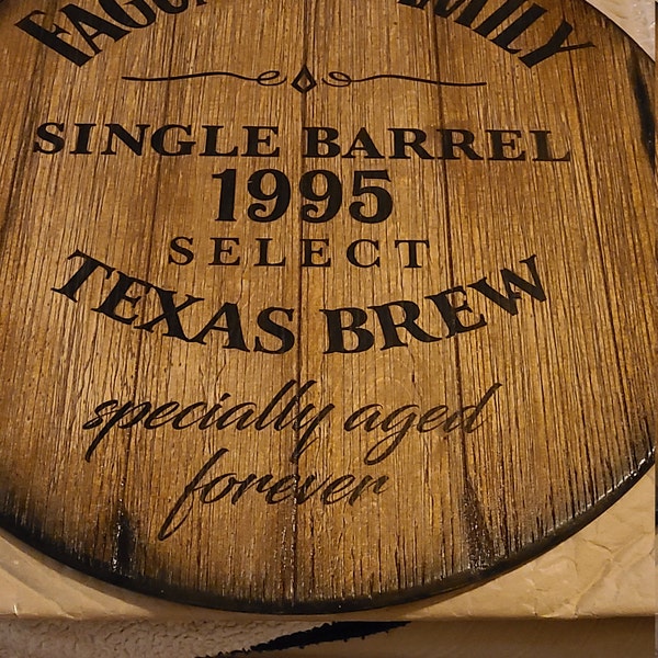 Custom Rustic Barrel Head Sign Inspired by Old Whiskey Barrels ...