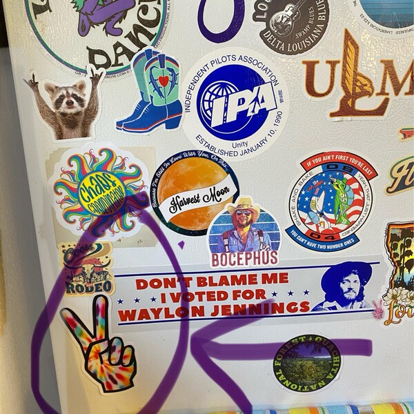 Phil Lesh Owes Me New Speakers Sticker - Black and Carolina Blue ...