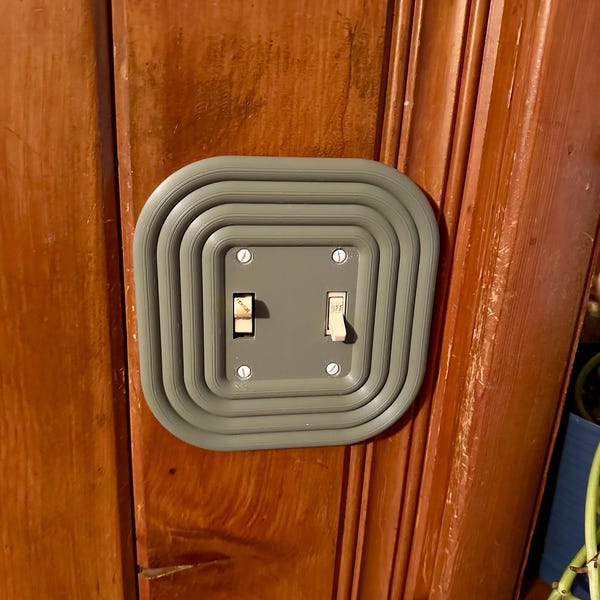 Mid-century Modern Oval Light Switch Cover Plate | Fits Toggle Switches ...