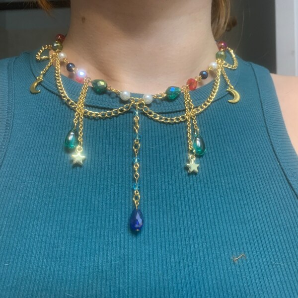 Howls Necklace Inspired, Howls Moving Castle, Beaded Necklace, Studio ...