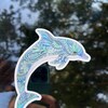Clear Dolphin Sticker, Transparent Decal, White on Clear Sticker ...