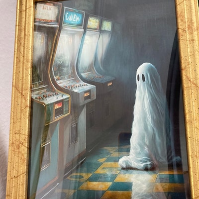 Ghost Drinking Tea Vintage Poster Art Poster Print Dark - Etsy