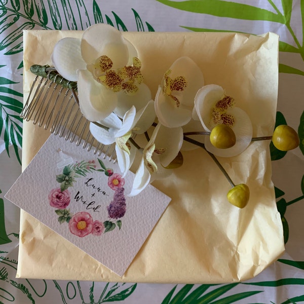 Summer Orchid Hair Comb - Etsy