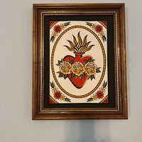 Sacred Heart Traditional Tattoo Flash Art Print - Etsy Canada