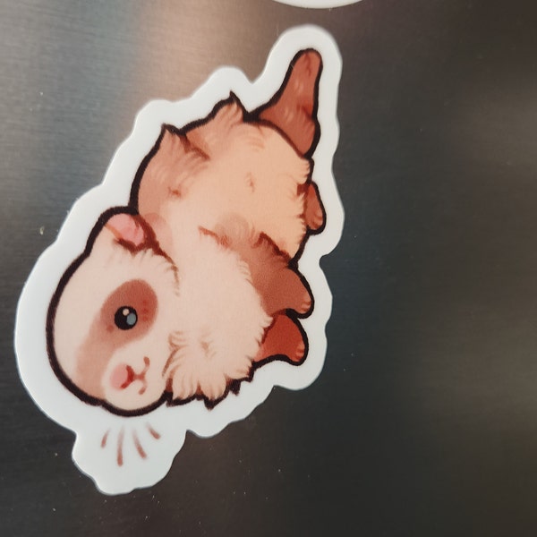 Fluffy Ferret Sticker / Cute Animal Sticker / Ferret Gift / Laptop ...