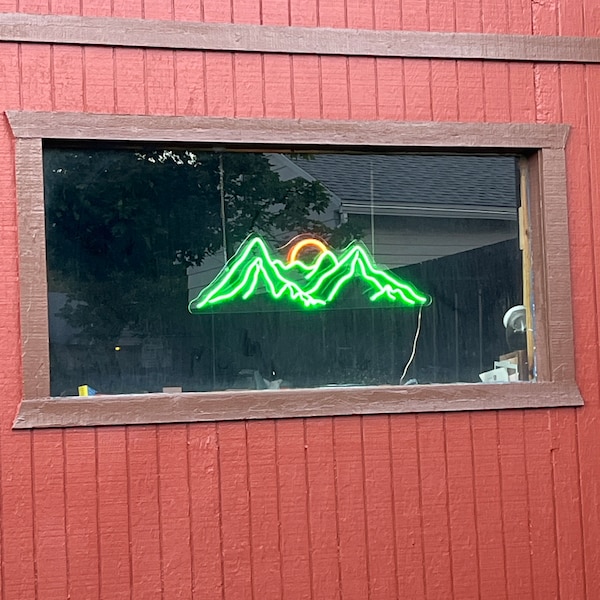 Mountain Neon Sign,mountain Led Sign,mountain Wall Art Neon,led Neon ...