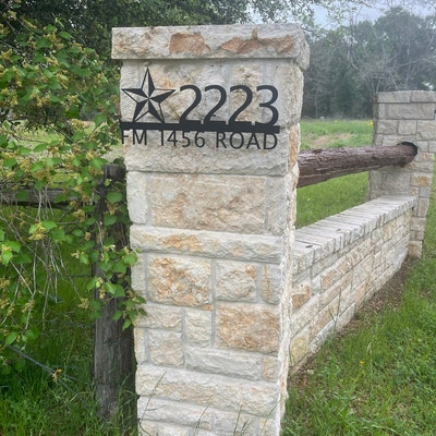 Custom Metal Address Sign for Rock Personalized Custom Address Modern ...