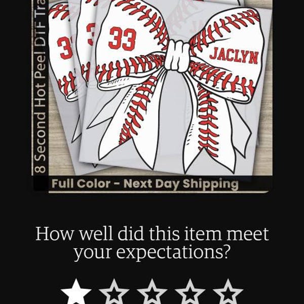 Custom Baseball DTF Transfers, Baseball Bow, Baseball Season, Sport ...