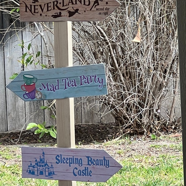 Disneyland Party Directional Sign, Mickey Birthday, Princess Birthday ...