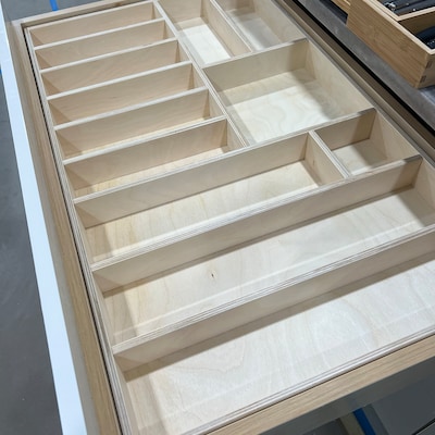 31 to 40 Inch Wide Drawer Insert, Custom Drawer Organizer, Wood Drawer ...
